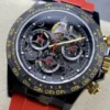 Rolex Daytona By Blaken Imitation Watch Skeleton Dial Rubber Strap Red ...