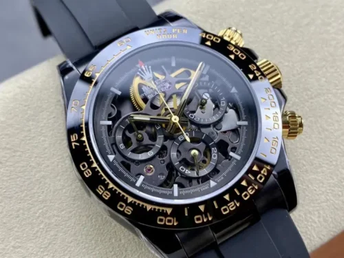Rolex Daytona By Blaken Skeleton Dial Rubber Strap 40mm Black